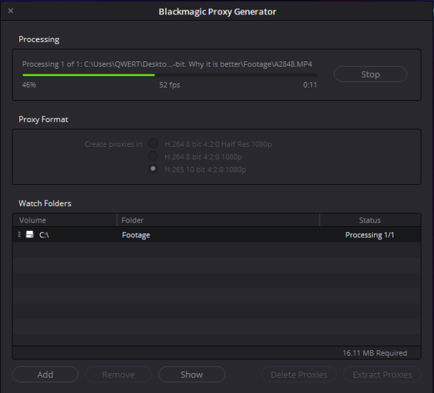 Blackmagic Proxy Generator: How To Create 10 Bit Proxies | Blog Bride&Groom.video